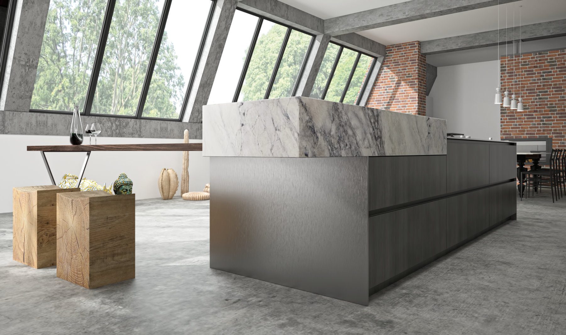 Metallic Kitchens | Lux Interior